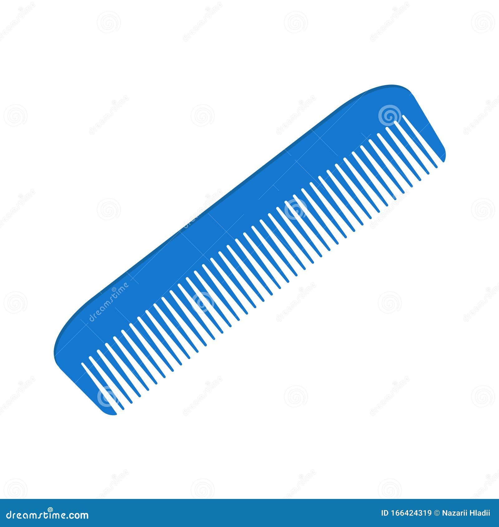 Comb Icon. Blue Icon Isolated on White Background. Vector. Stock Vector ...