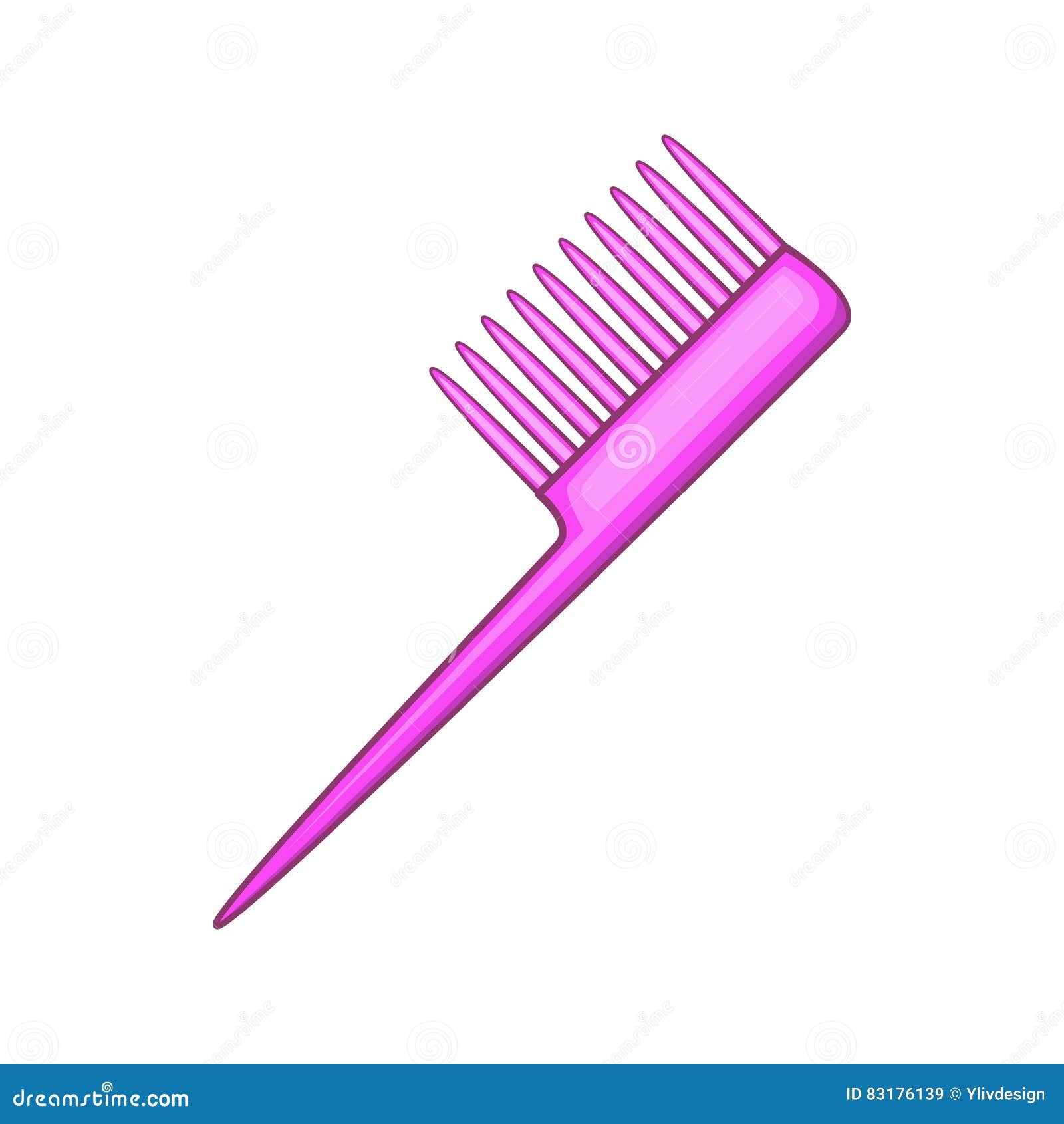 Comb icon, cartoon style stock vector. Illustration of drawing - 83176139