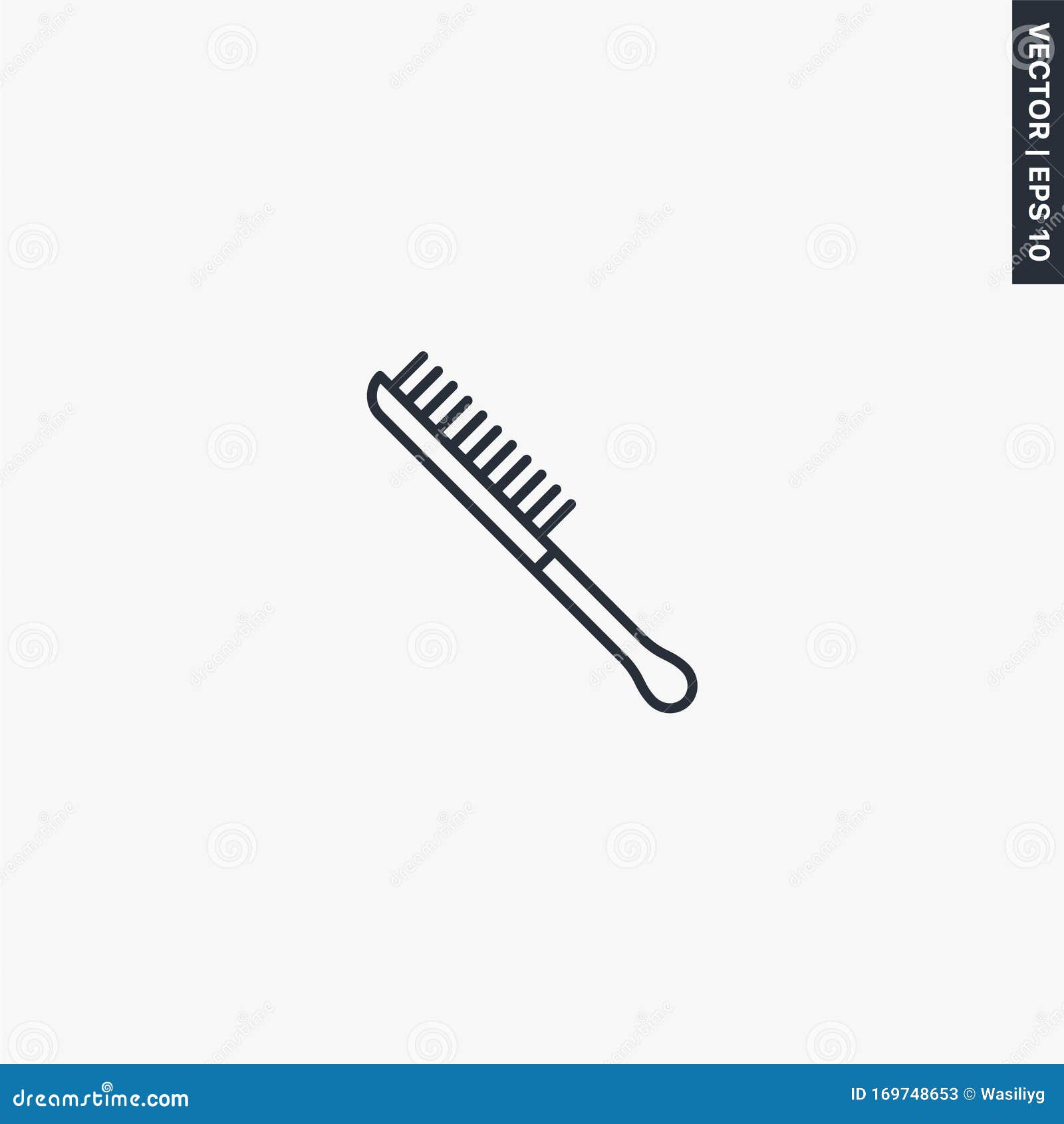 Comb Icon, Linear Style Sign for Mobile Concept and Web Design Stock ...
