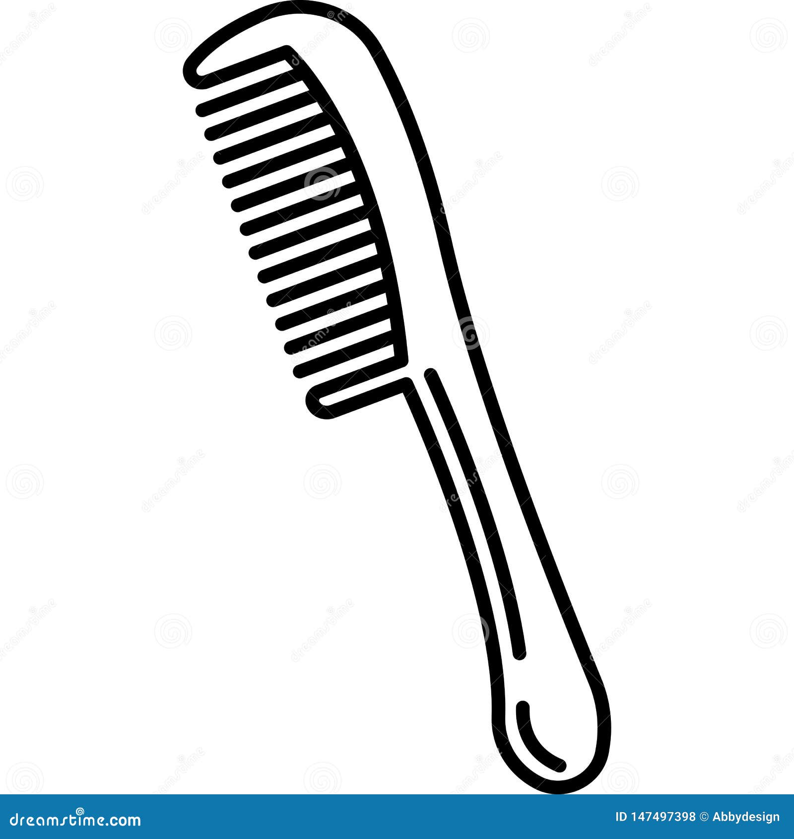Comb Icon Vector stock vector. Illustration of accessory - 147497398