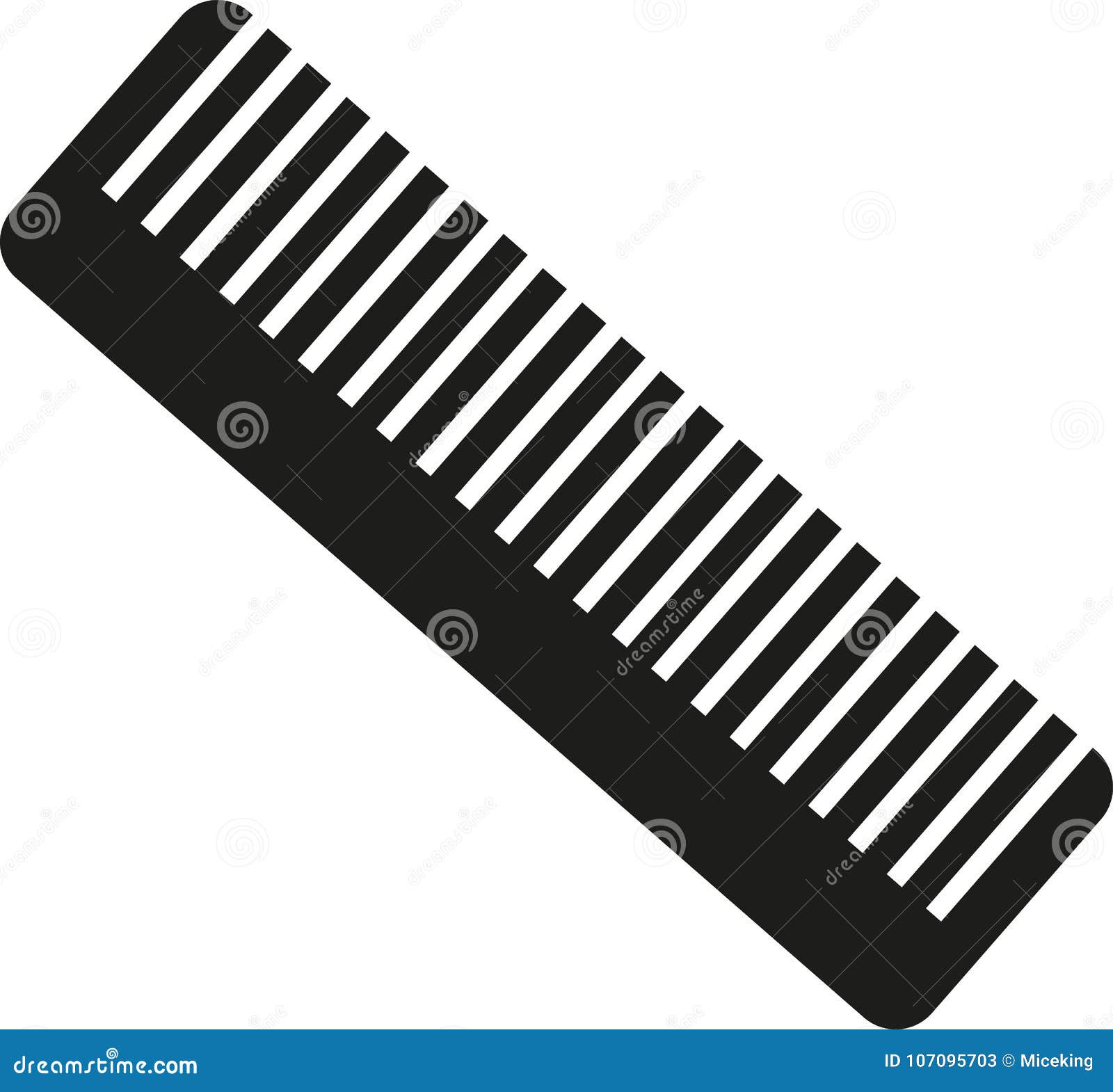 Comb icon vector stock vector. Illustration of drier - 107095703