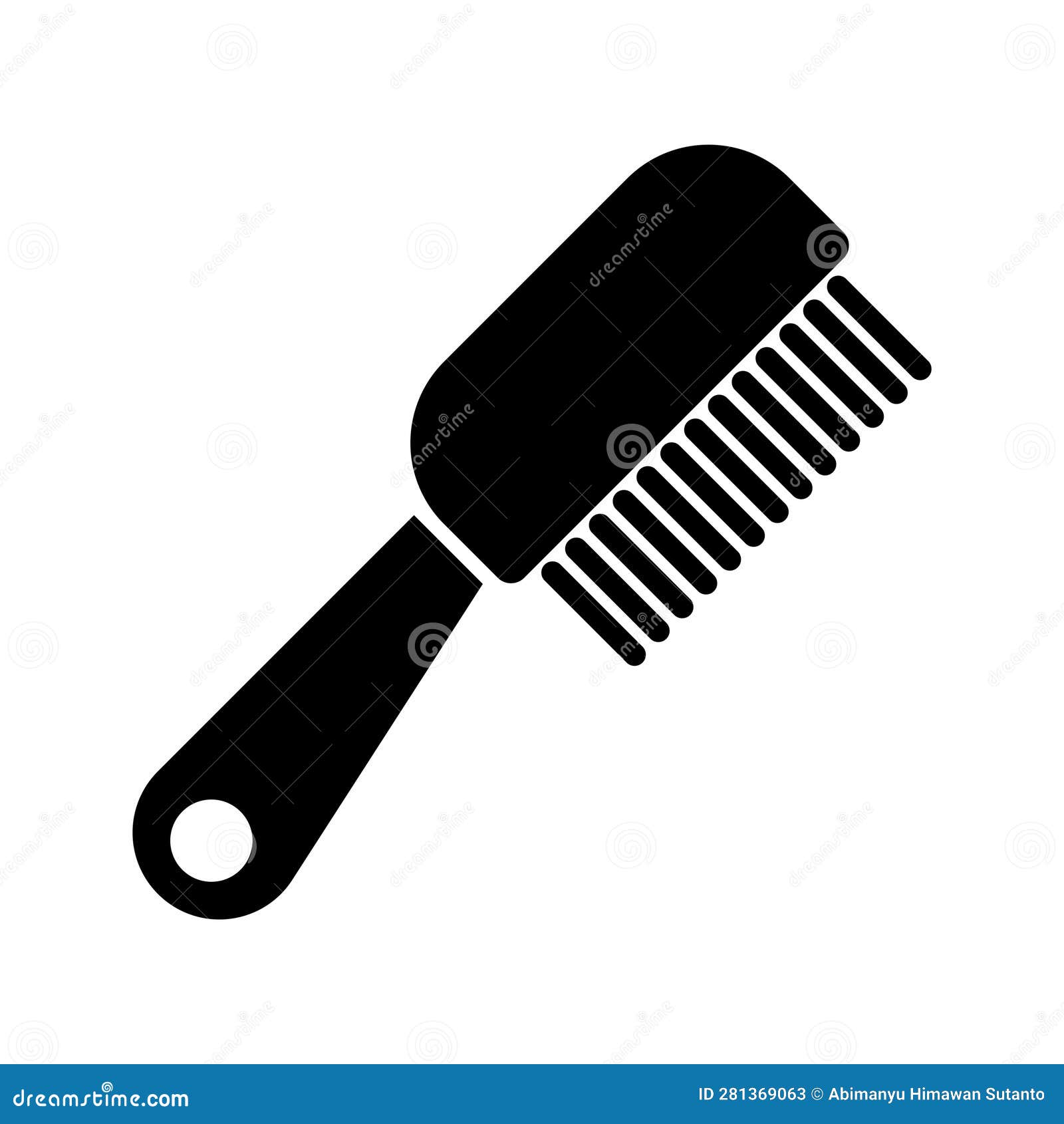 Comb icon vector stock vector. Illustration of black - 281369063