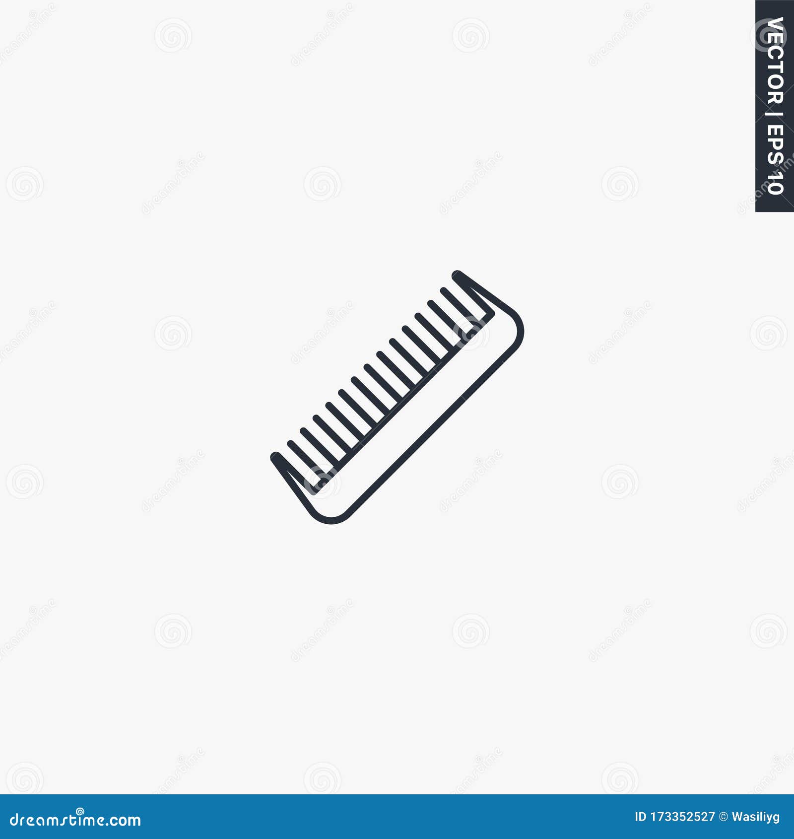Comb, Linear Style Sign for Mobile Concept and Web Design Stock Vector ...