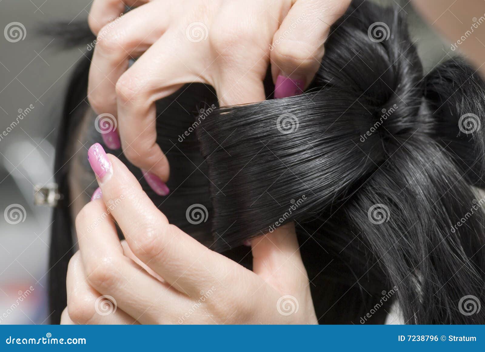 Comb one s black hair stock photo. Image of hairdo, grooming - 7238796