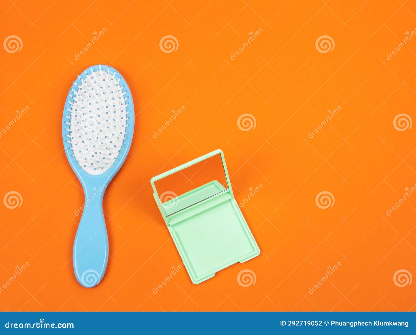 Comb on orange background stock photo. Image of human - 292719052