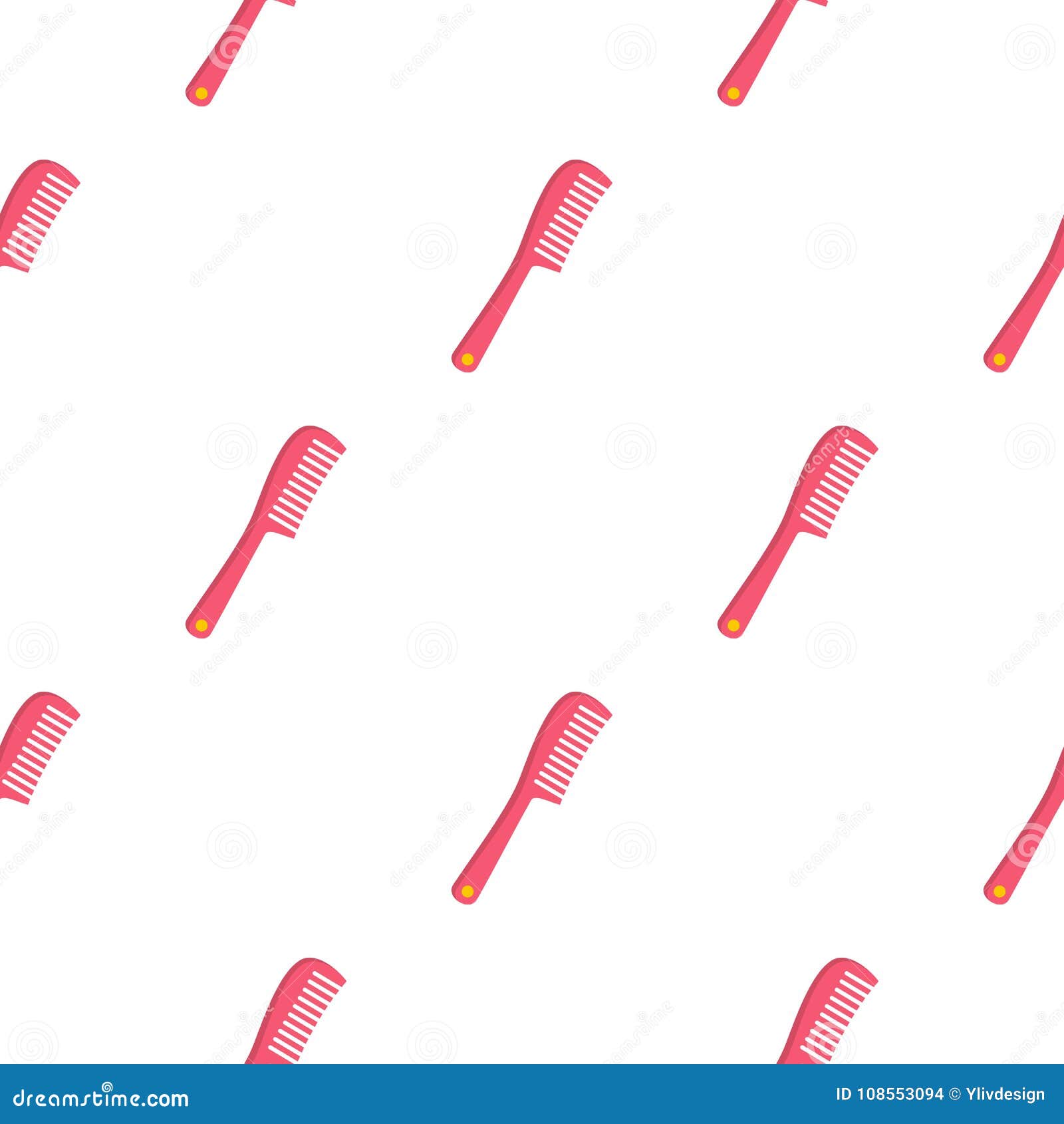 Comb pattern seamless stock vector. Illustration of salon - 108553094