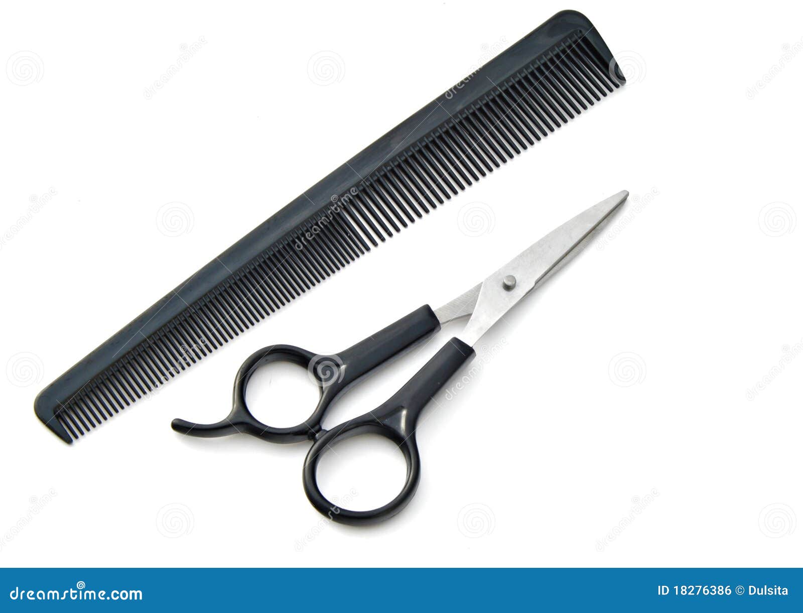 Comb and scissors stock photo. Image of salon, grooming - 18276386