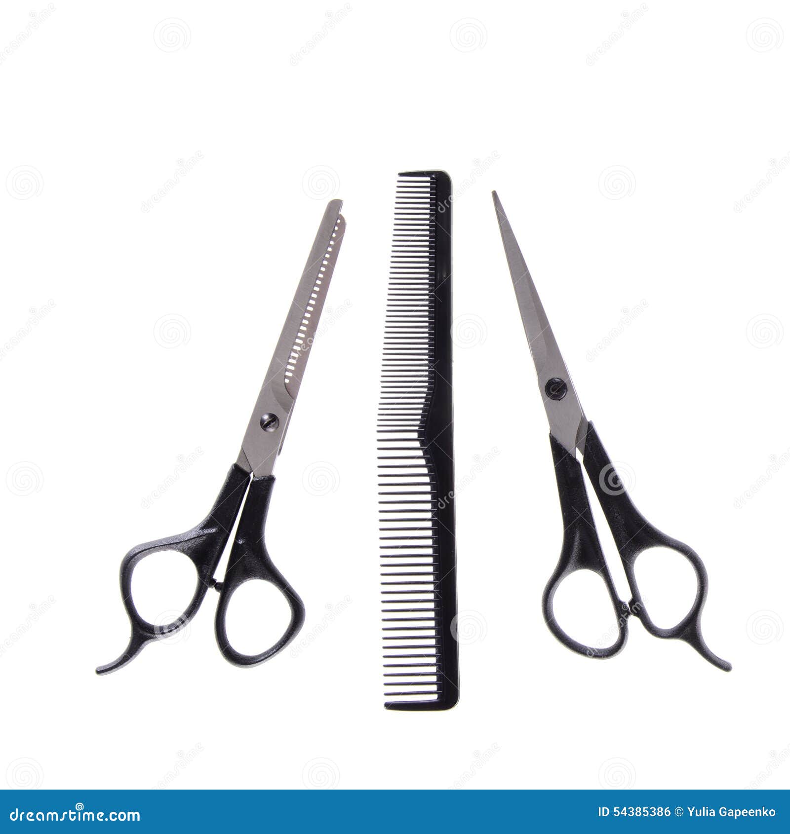 Comb and Scissors. Set Barber Stock Photo - Image of haircutting, clip ...