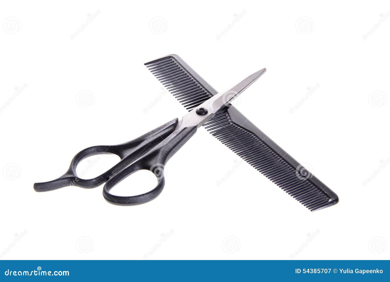 Comb and Scissors. Set Barber Stock Image - Image of horizontal ...