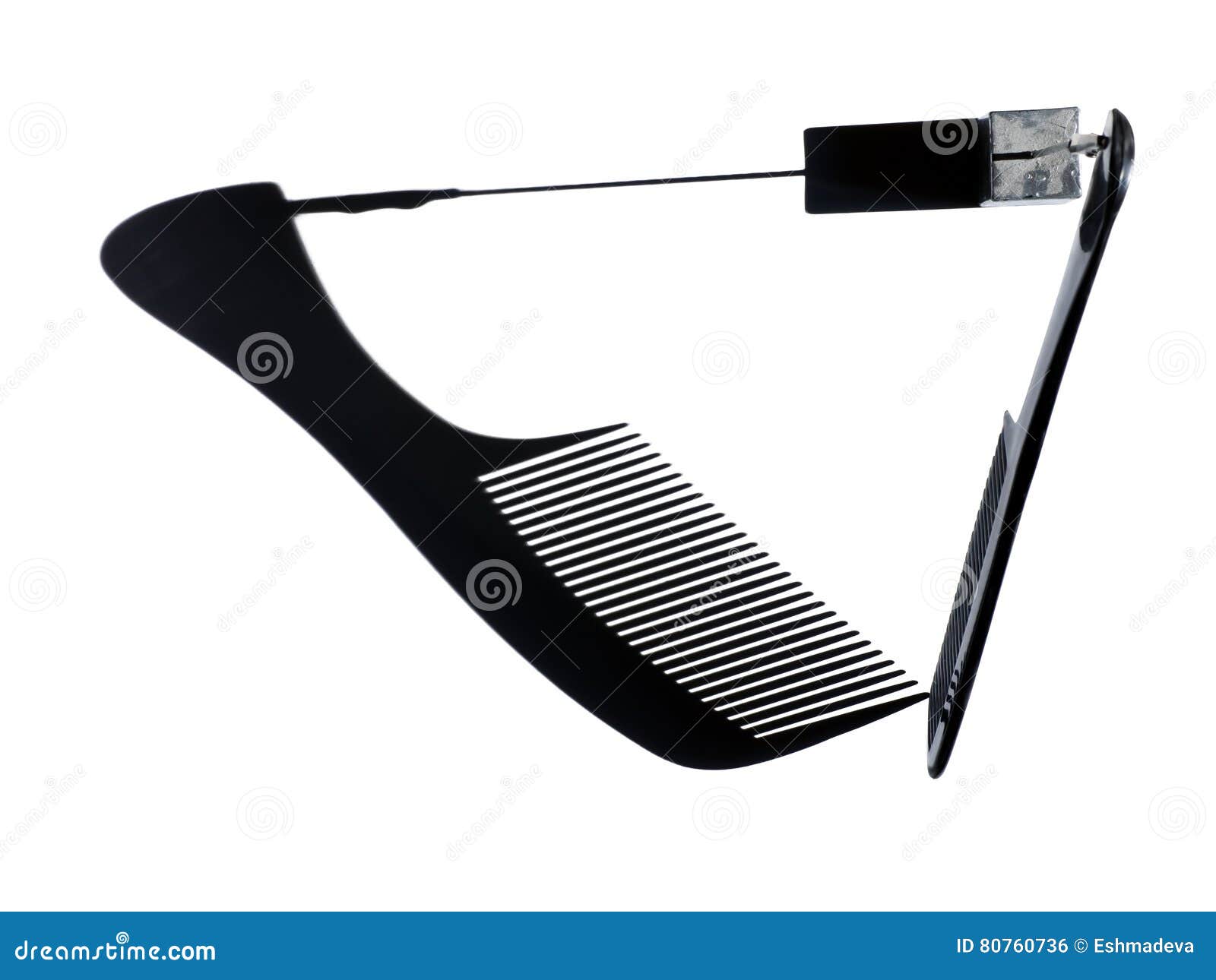 Comb and the shadow stock photo. Image of single, hairdresser - 80760736