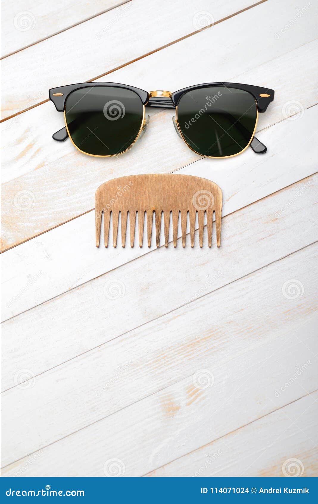 Comb and sunglasses stock photo. Image of mustache, comb - 114071024