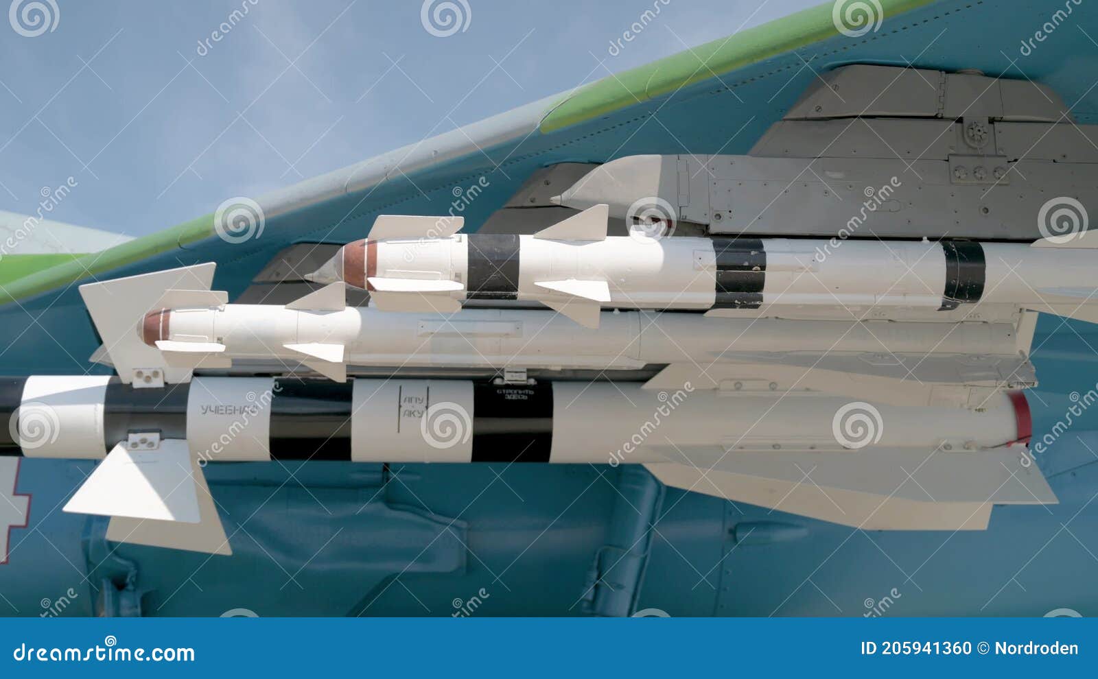 Combat Aircraft Missiles Suspended Under the Wing of an Aircraft Stock ...