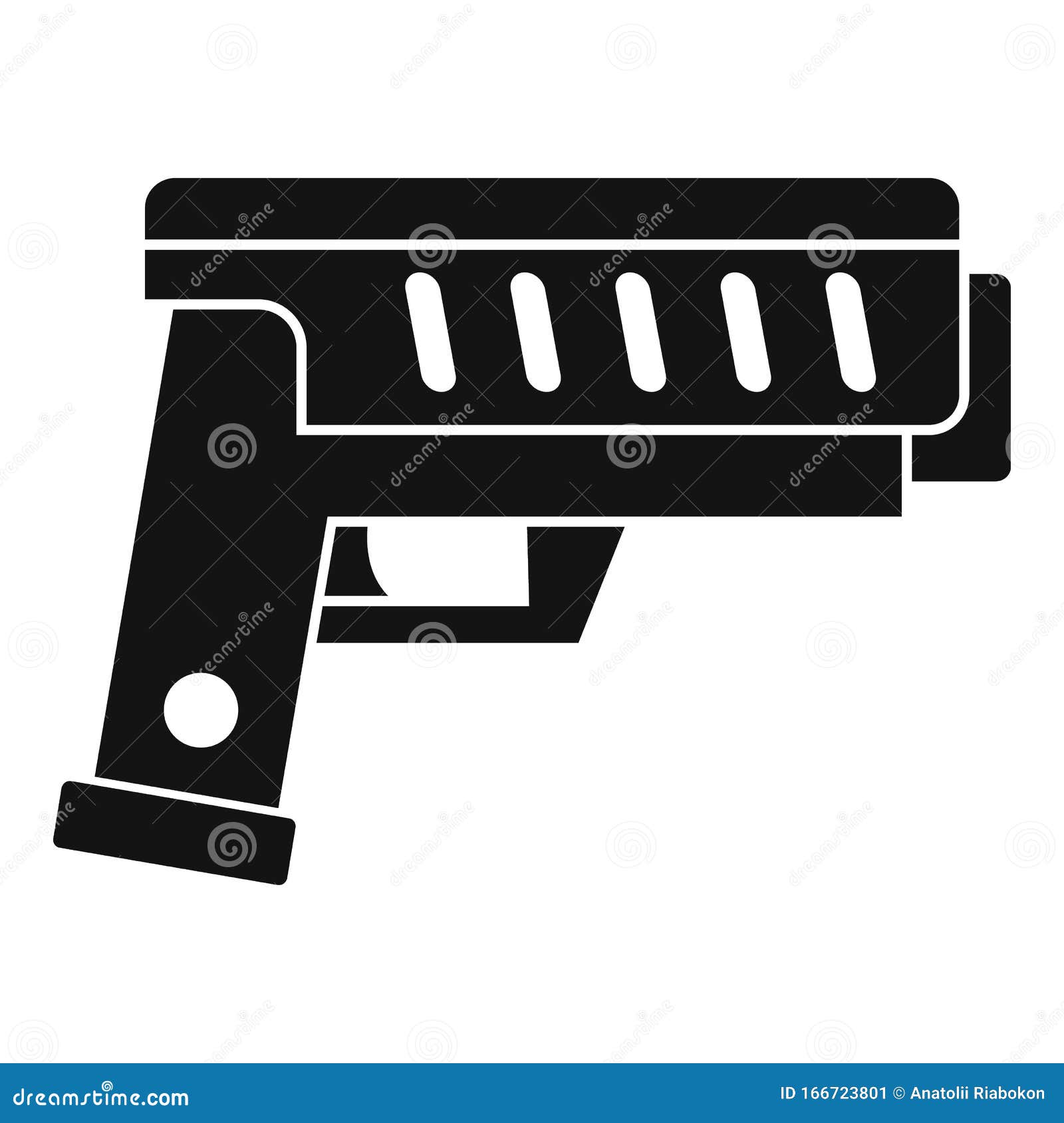 Combat Blaster Icon, Simple Style Stock Vector - Illustration of combat ...