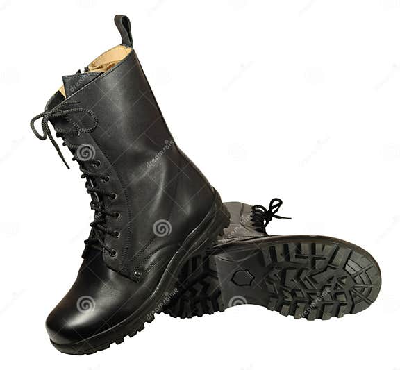 Combat Boot - Military Boots Stock Photo - Image of isolated, laces ...