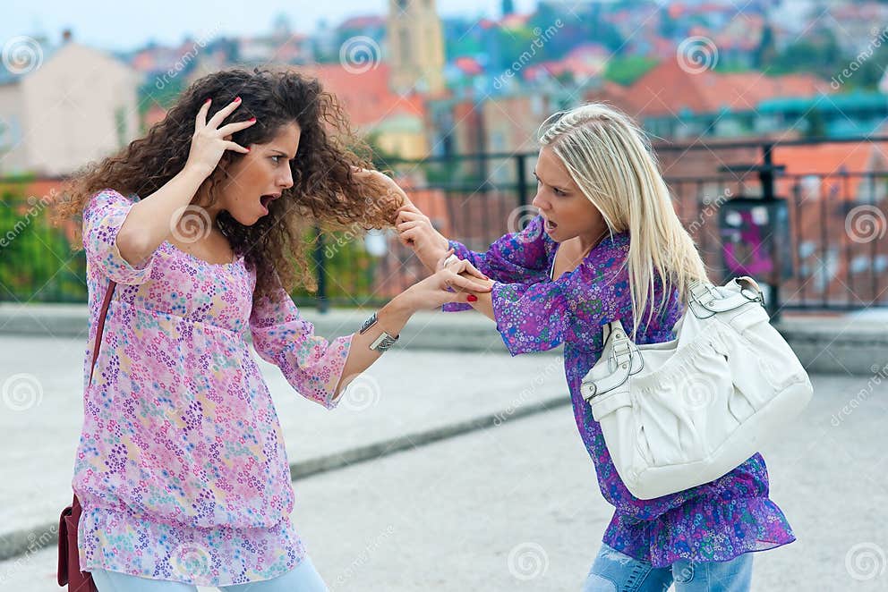 Combat De Deux Femmes Photo Stock Image Du Combat Gens 27230738