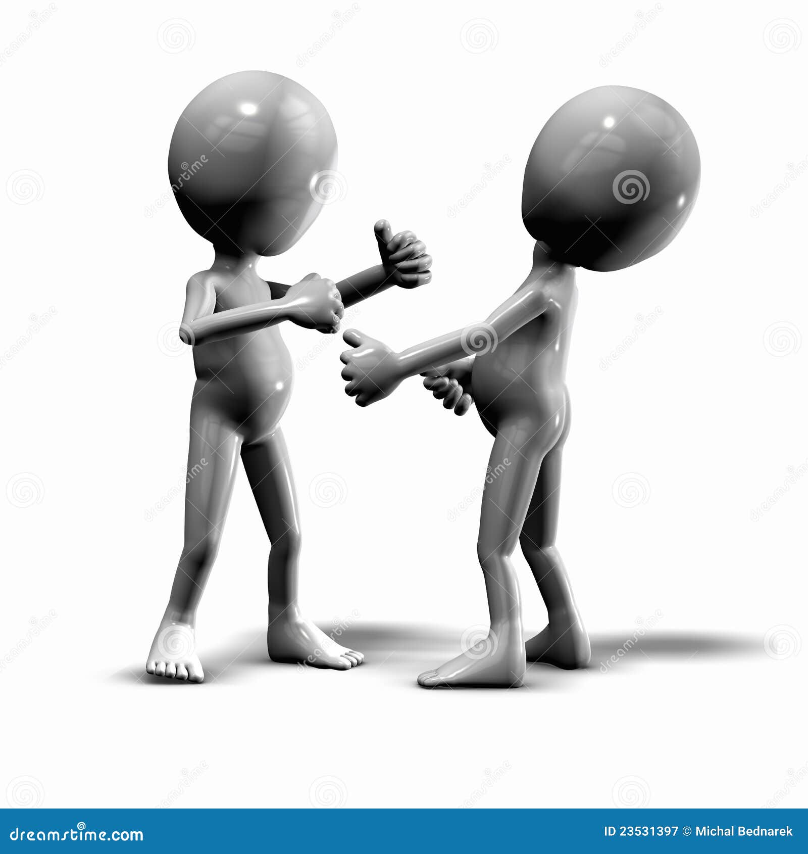 Combat de deux types 3d. illustration stock. Illustration du blanc ...