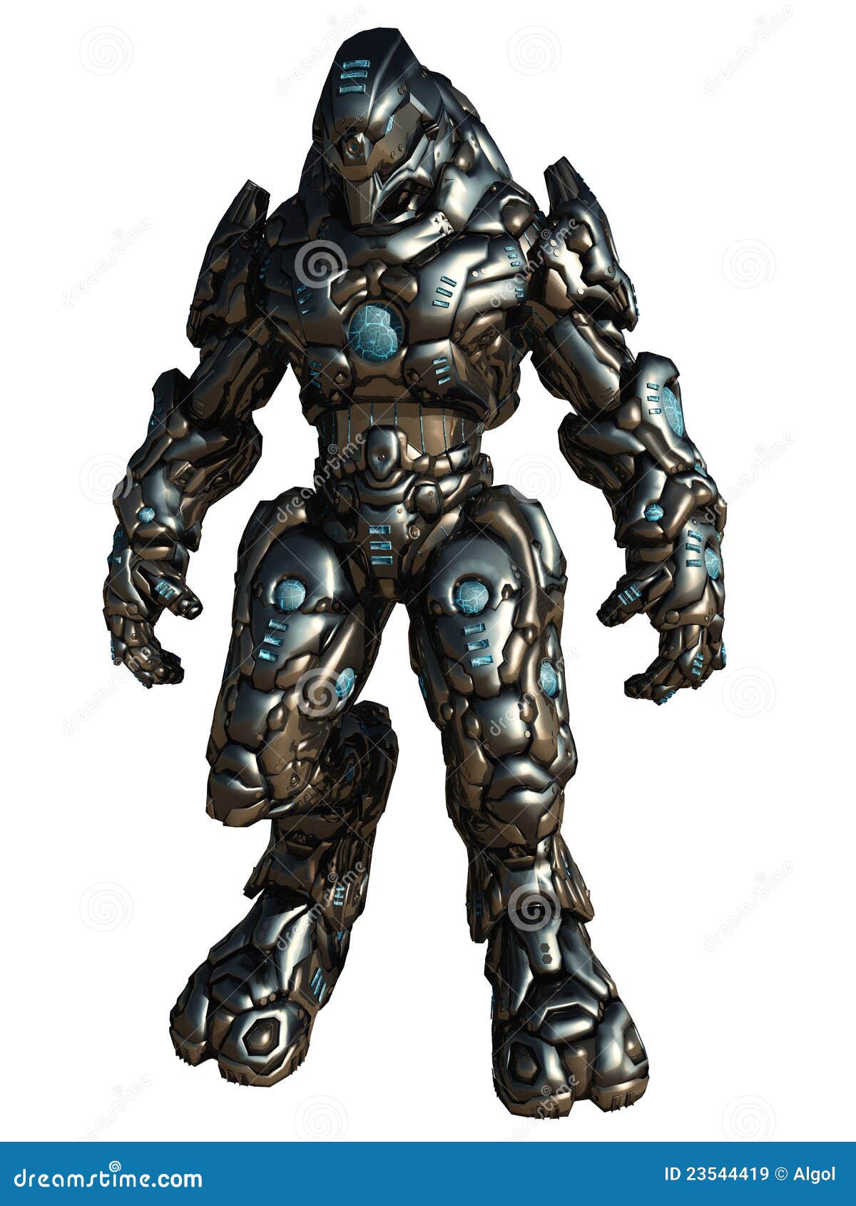 Combat Droid, Isolated on White Stock Illustration - Illustration of ...