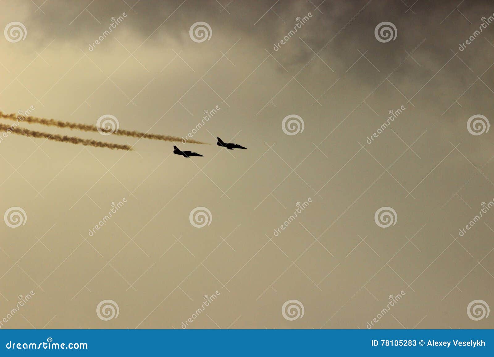 Combat Flight a Pair of Jet Fighters Stock Image - Image of speech ...