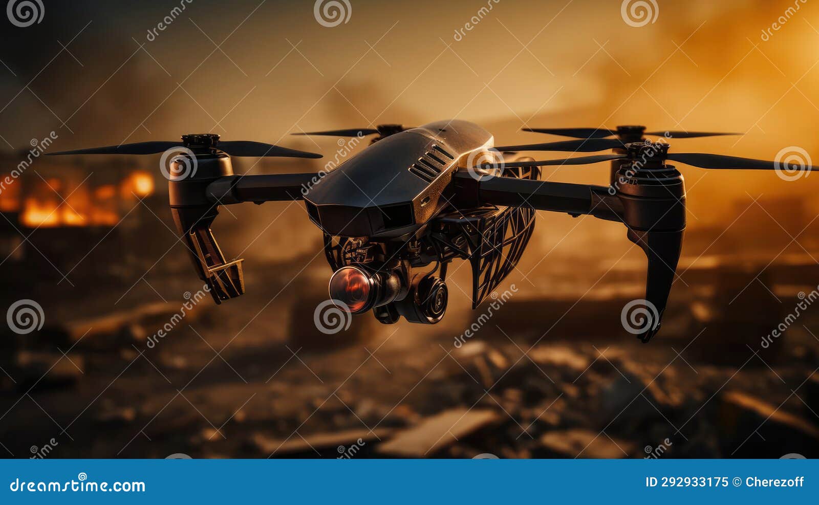 Combat FPV drone stock image. Image of technology, operation - 292933175