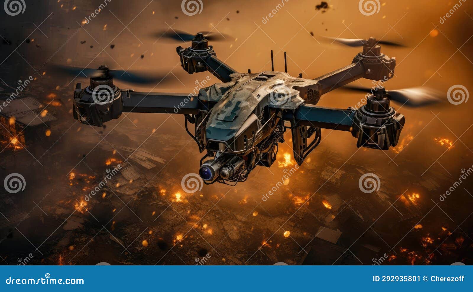Combat FPV drone stock image. Image of modern, bomber - 292935801