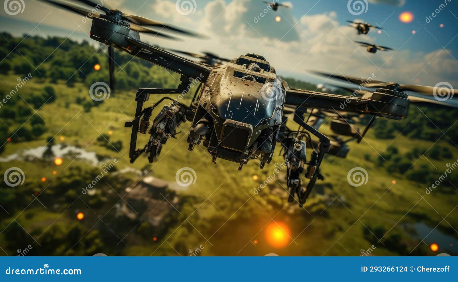 Combat FPV drone stock photo. Image of race, bomber - 293266124
