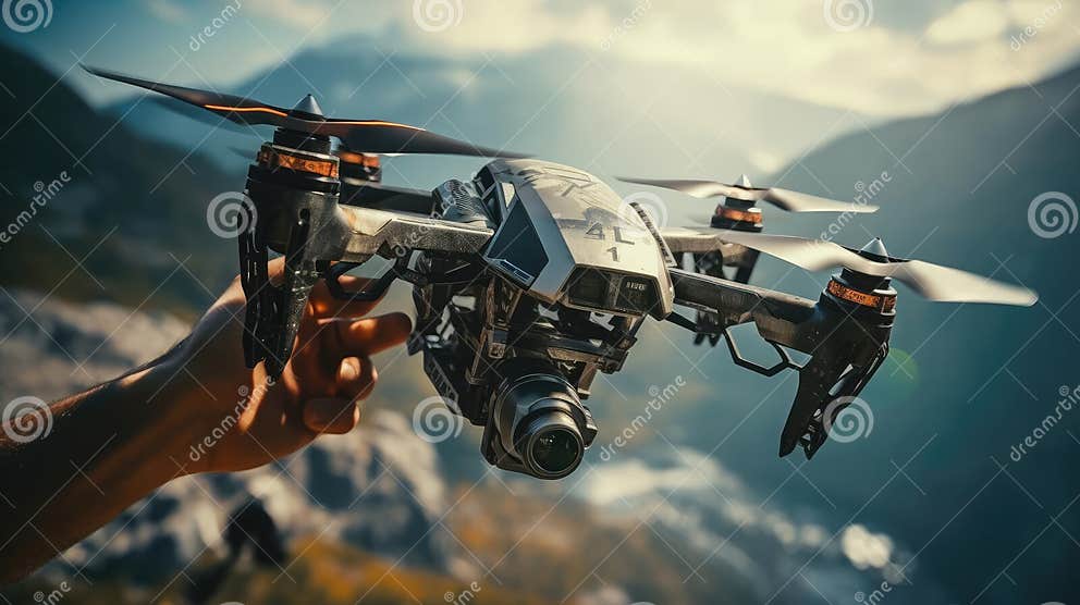 Combat FPV drone stock image. Image of battery, helicopter - 293262273