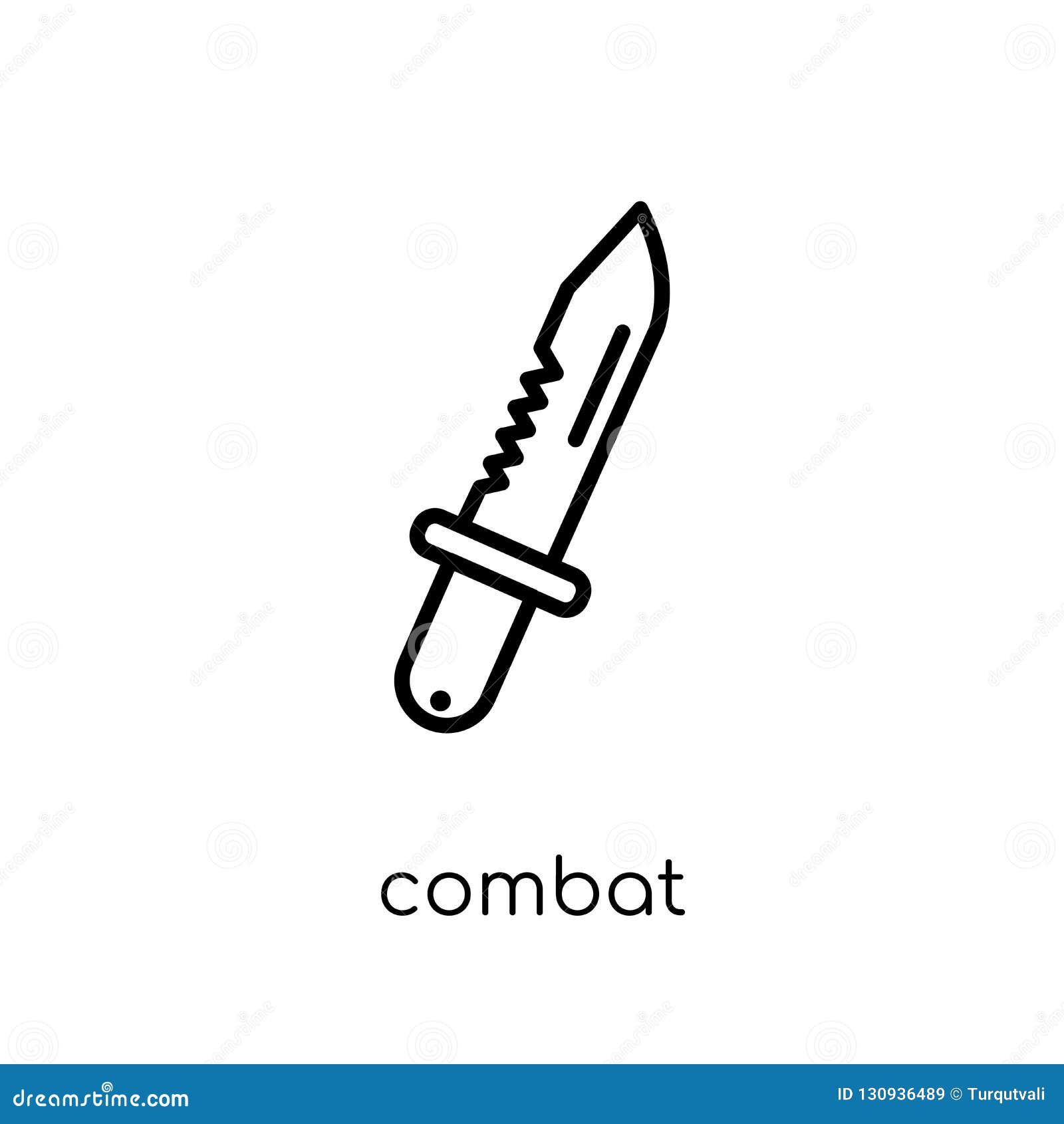 Combat Icon. Trendy Modern Flat Linear Vector Combat Icon On White ...