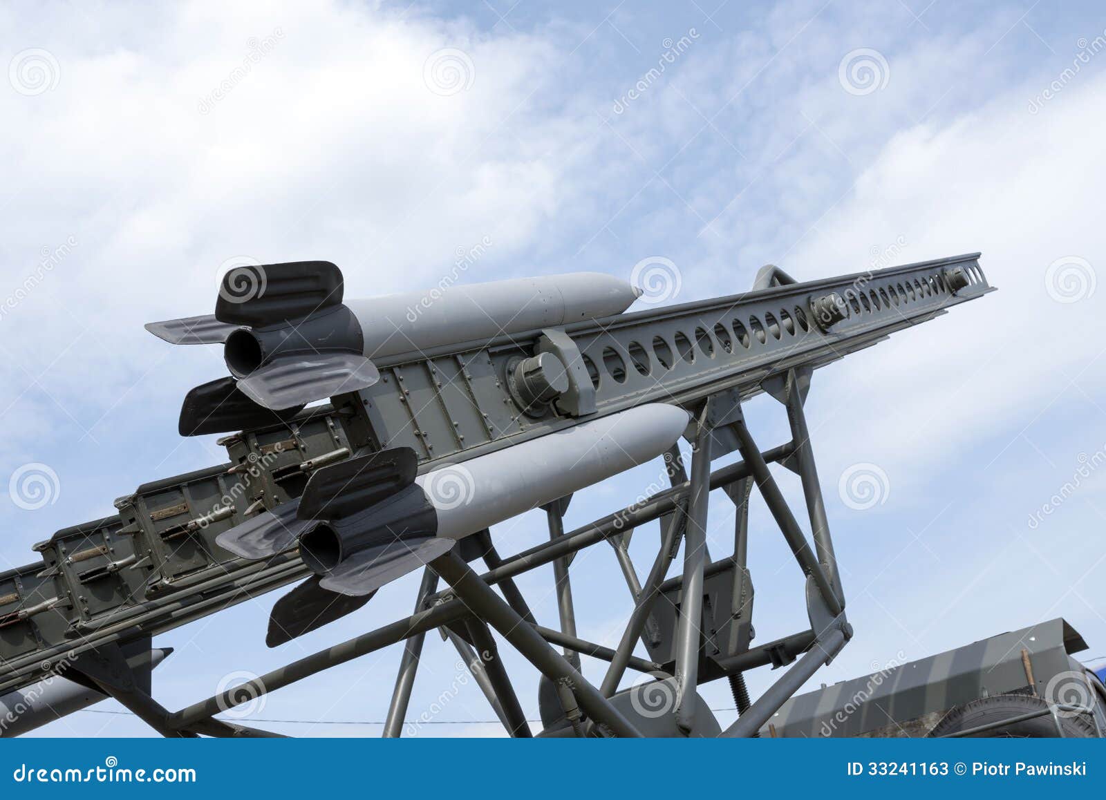 Combat Missiles In A Row, Warhead, Projectile. Weapons Of Mass ...