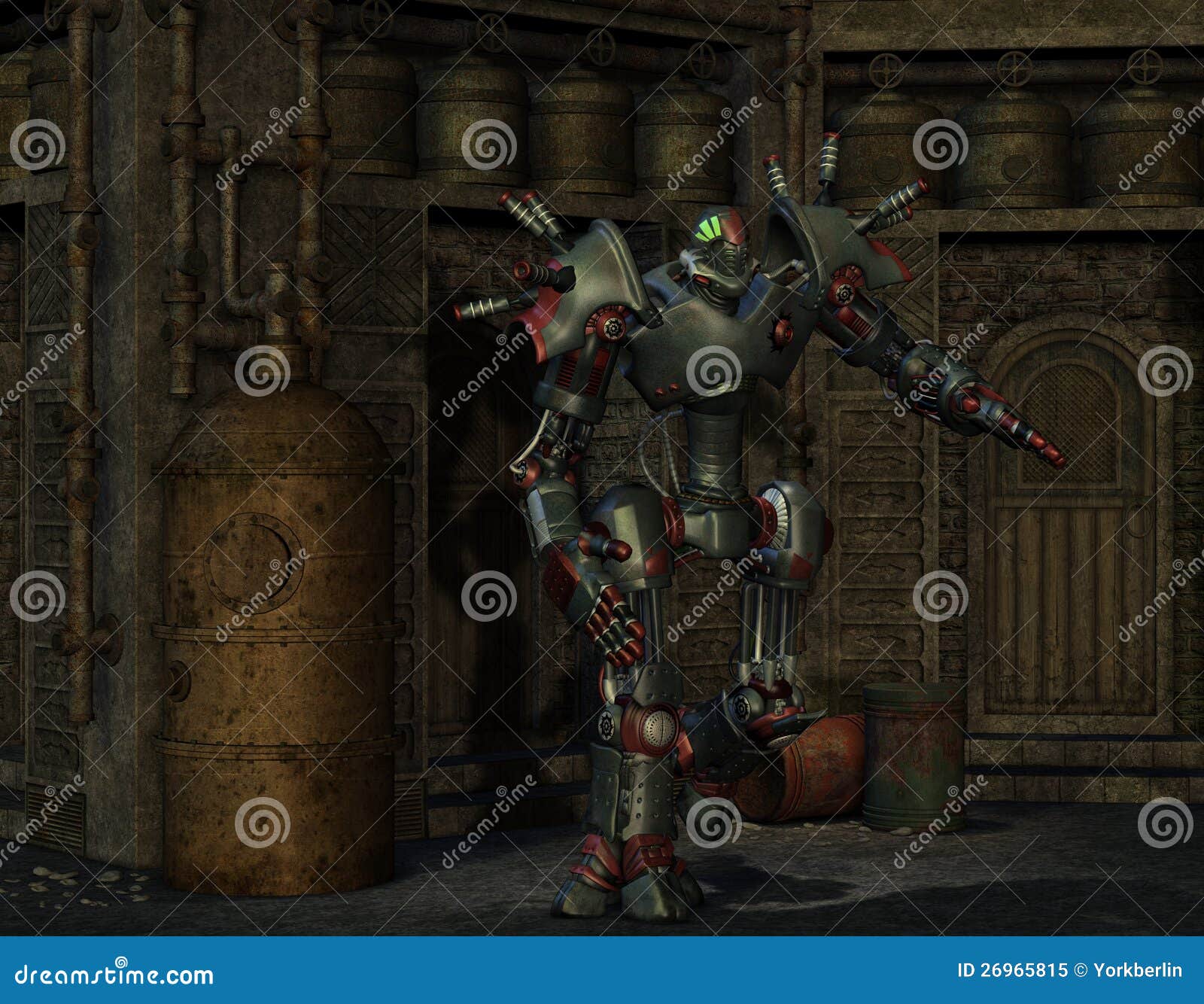 Steampunk Combat Robots From The Future Royalty-Free Stock Photography ...