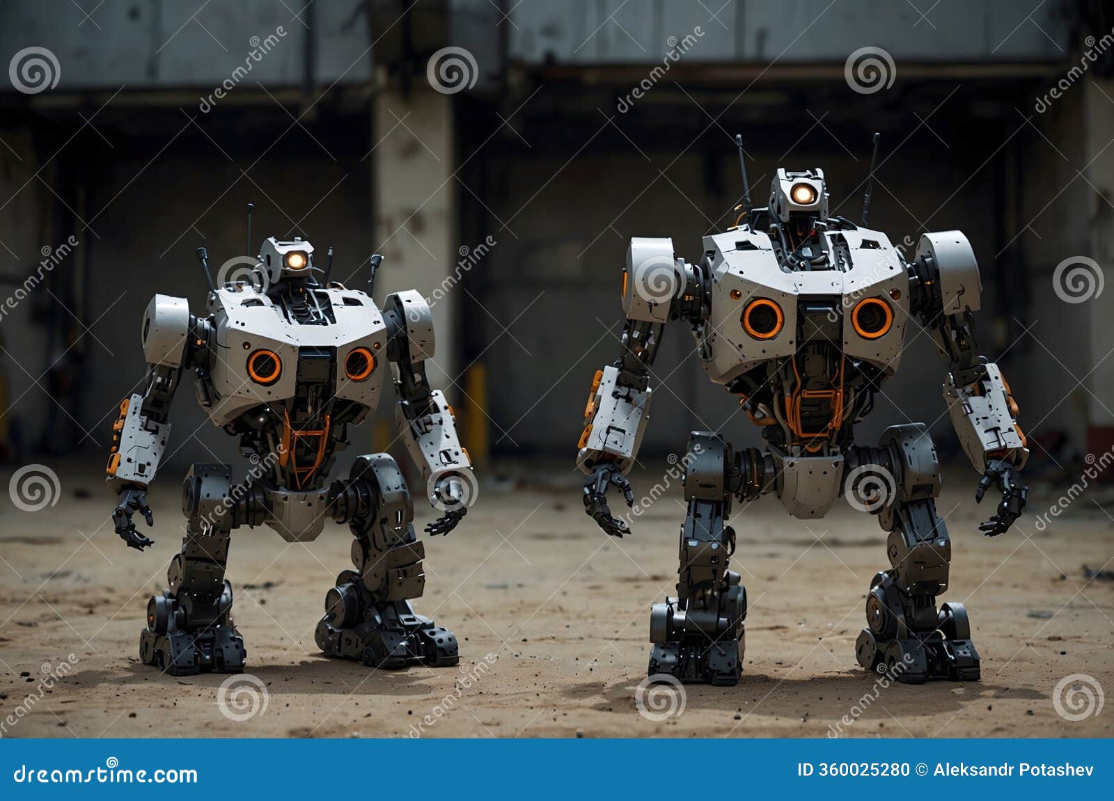 Combat Robots of the Future Stock Illustration - Illustration of ...