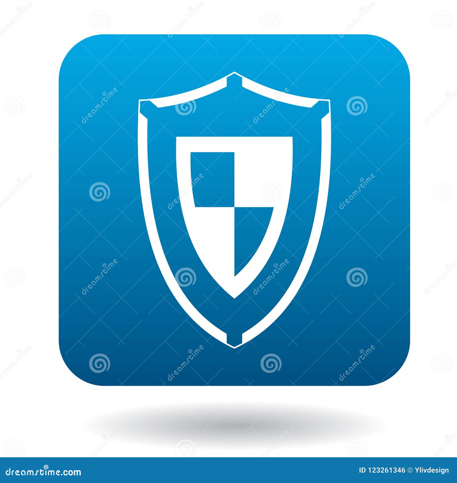 Combat Shield Icon, Simple Style Stock Illustration - Illustration of ...