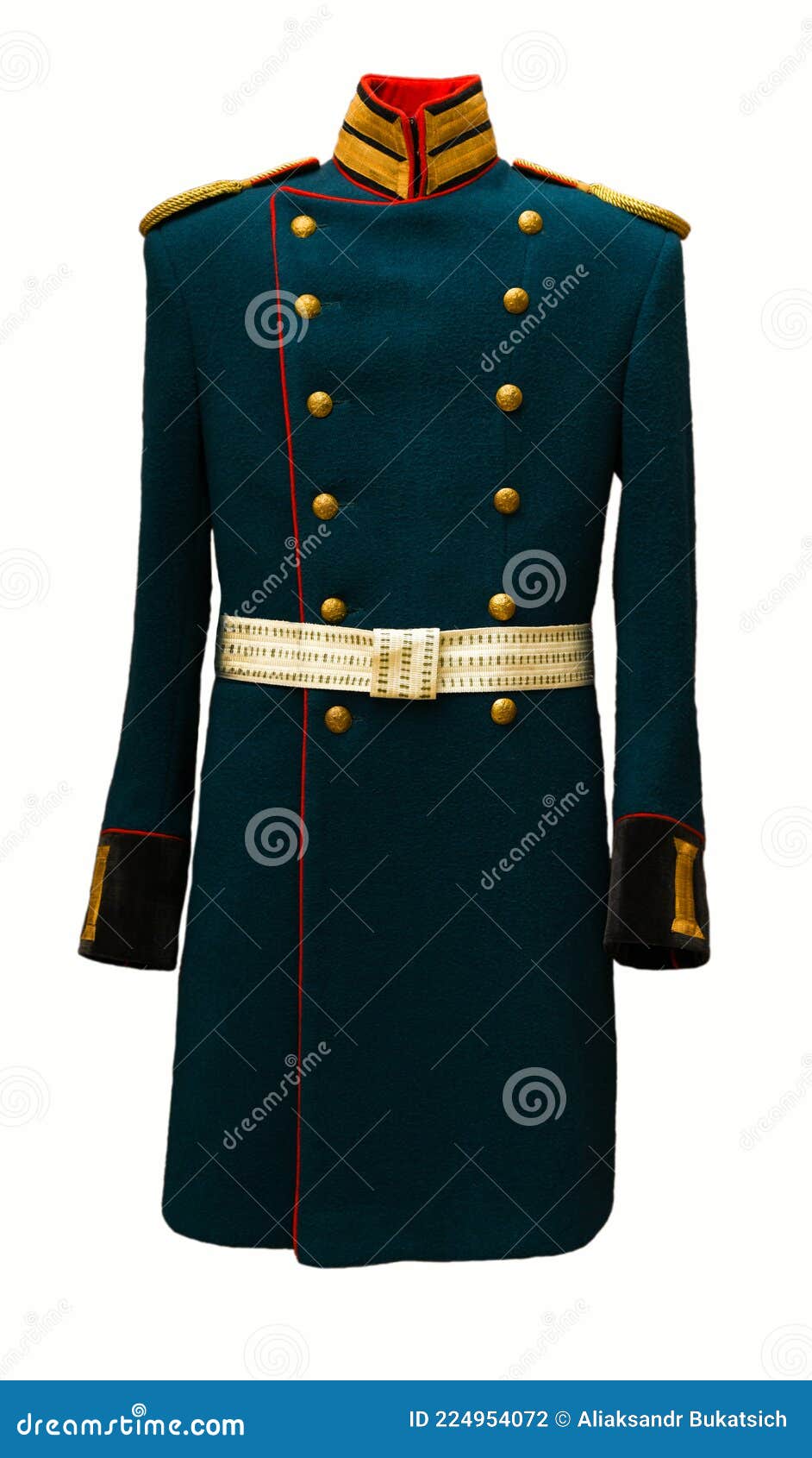 Combat Uniform of an Officer of the Tsarist Army in Russia, Isolate ...