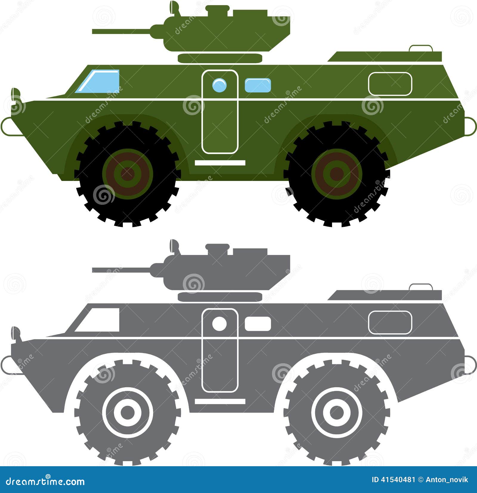 Combat vehicle stock vector. Illustration of barrel, military - 41540481