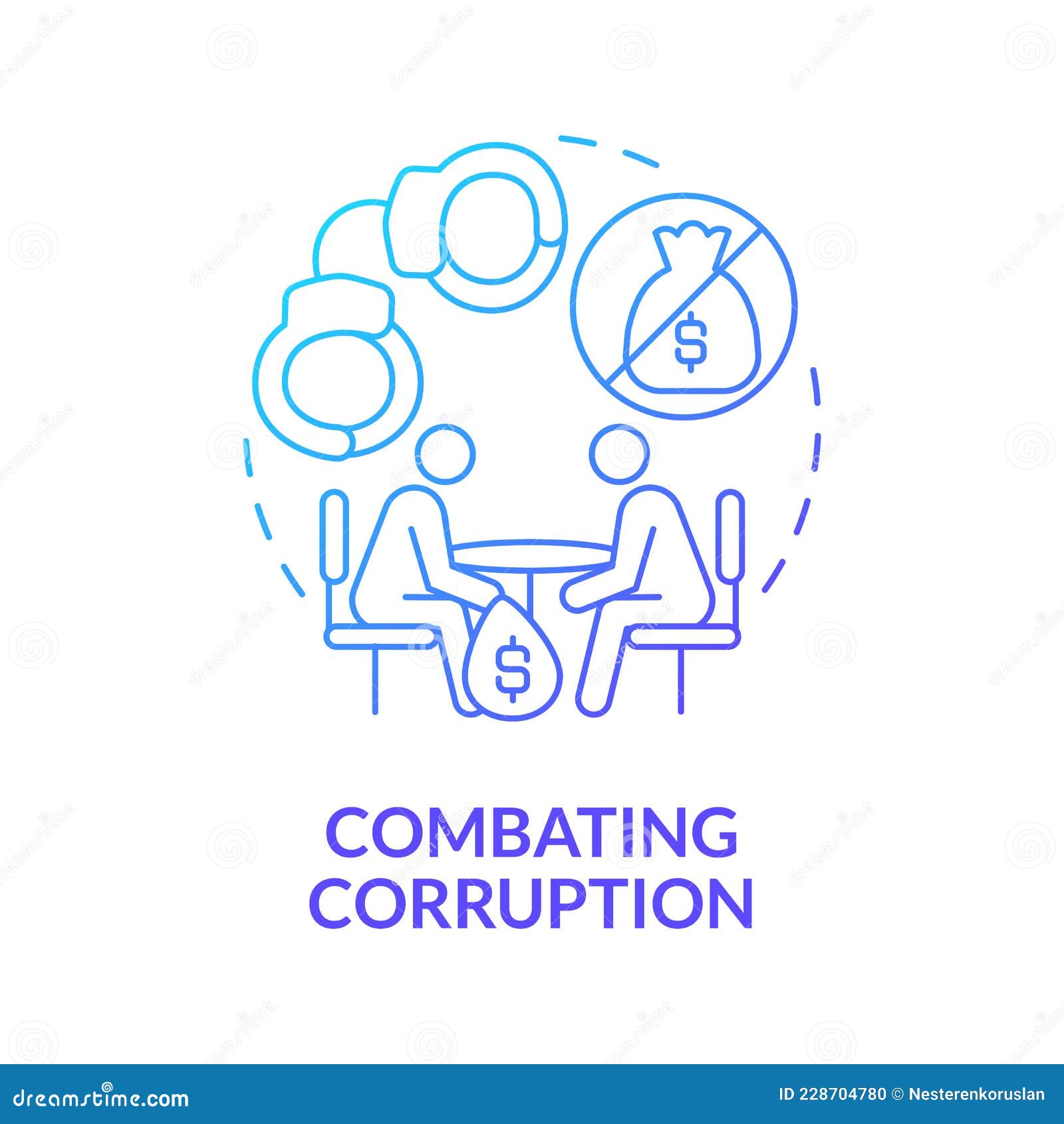 Corruption Drawing Illustrator Conceptual Cartoon. Vector Illustration ...