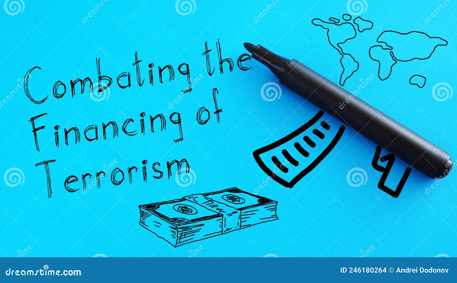 Combating the Financing of Terrorism CFT is Shown Using the Text Stock ...