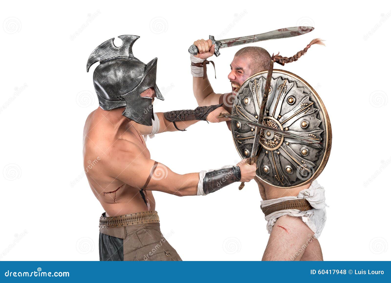 Combattimento Dei Gladiatori Fotografia Stock - Immagine di potenza ...