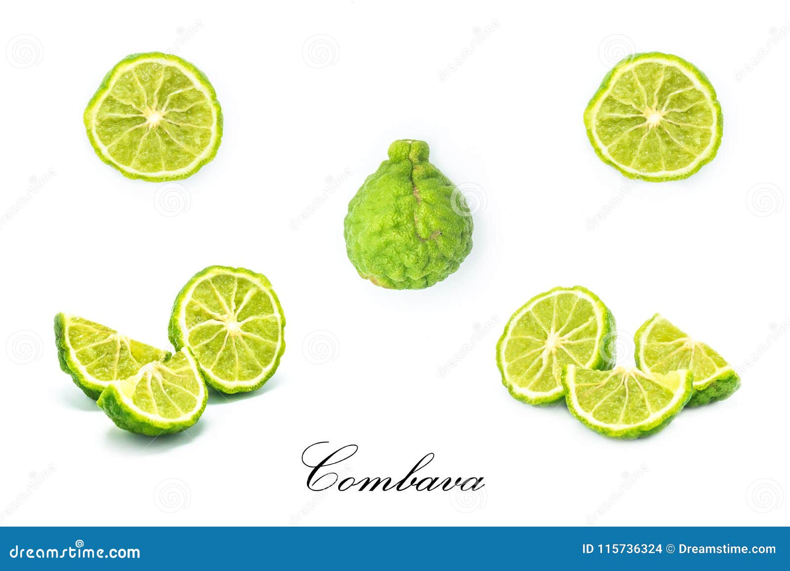 Combava Combinado En Un Fondo Blanco Foto de archivo - Imagen de ...