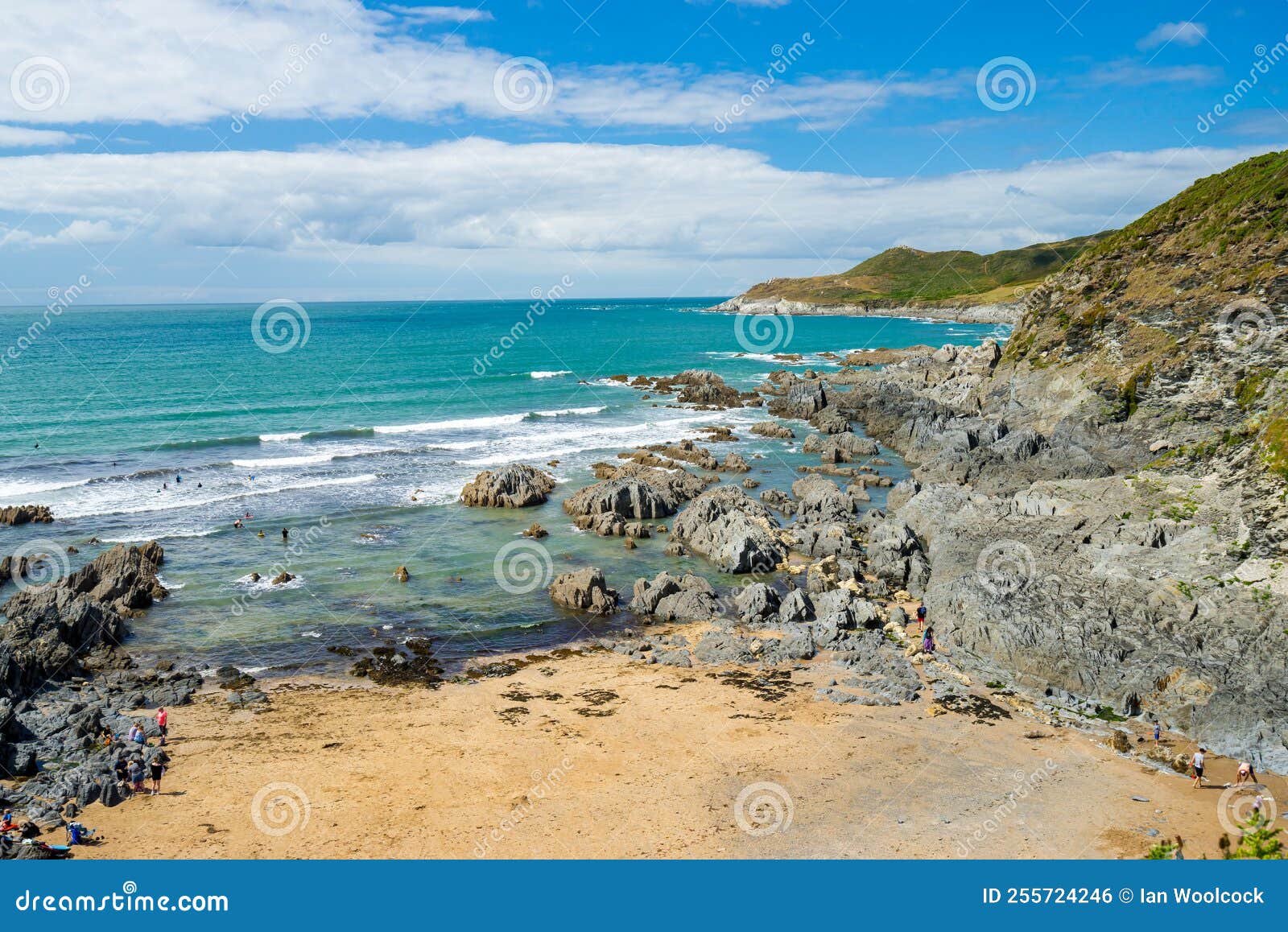 Combesgate Beach Woolacombe Devon England Stock Photo - Image of ...