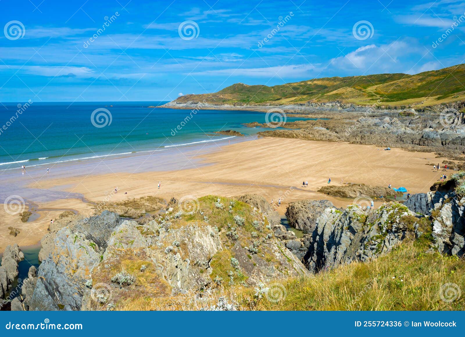 Combesgate Beach Woolacombe Devon England Stock Photo - Image of ...