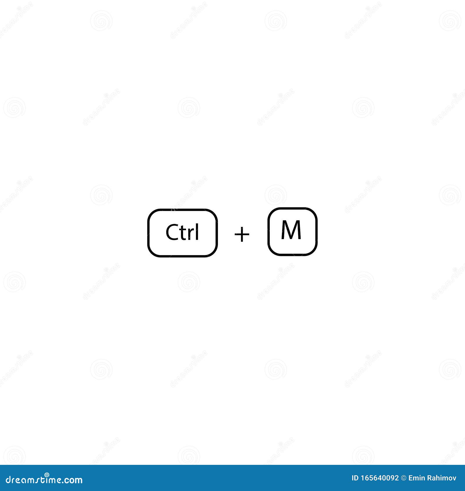 Combinaison De Raccourcis Clavier Ctrl + M Illustration Stock ...