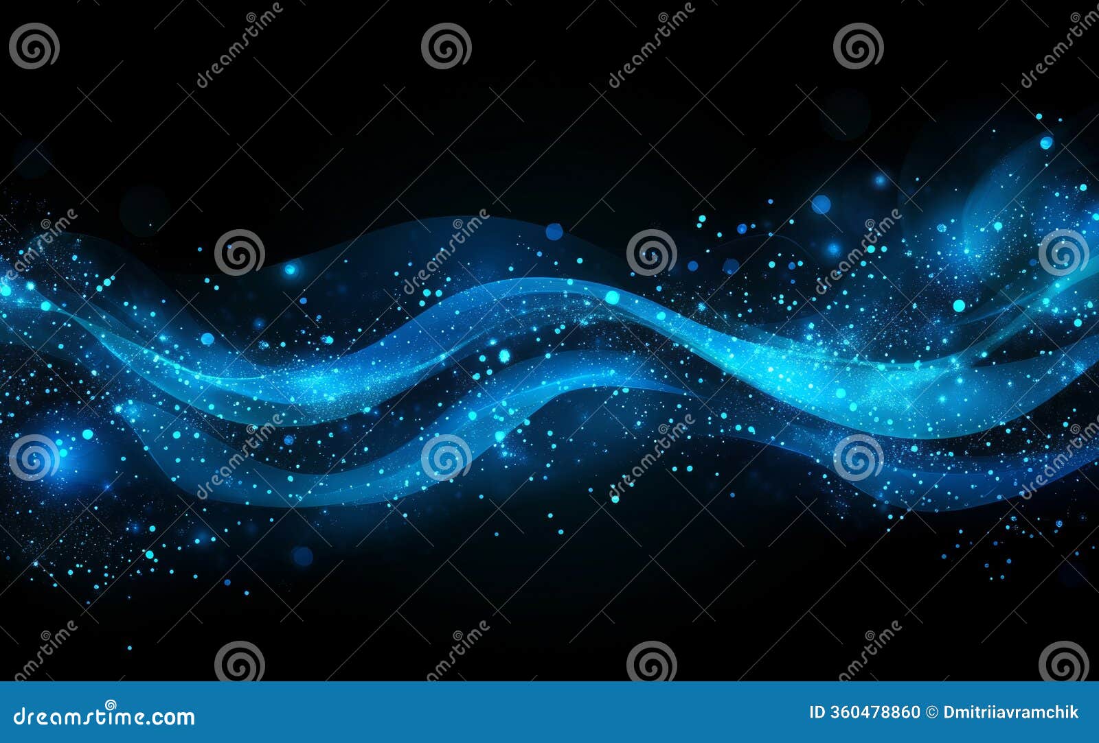 The Combination of Abstract Blue Light Particles and Geometric Lines ...