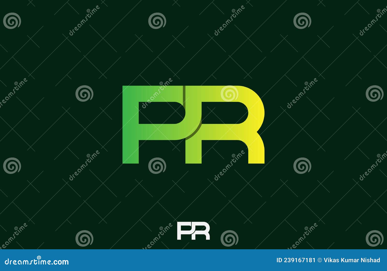 PR logo design stock vector. Illustration of company - 239167181