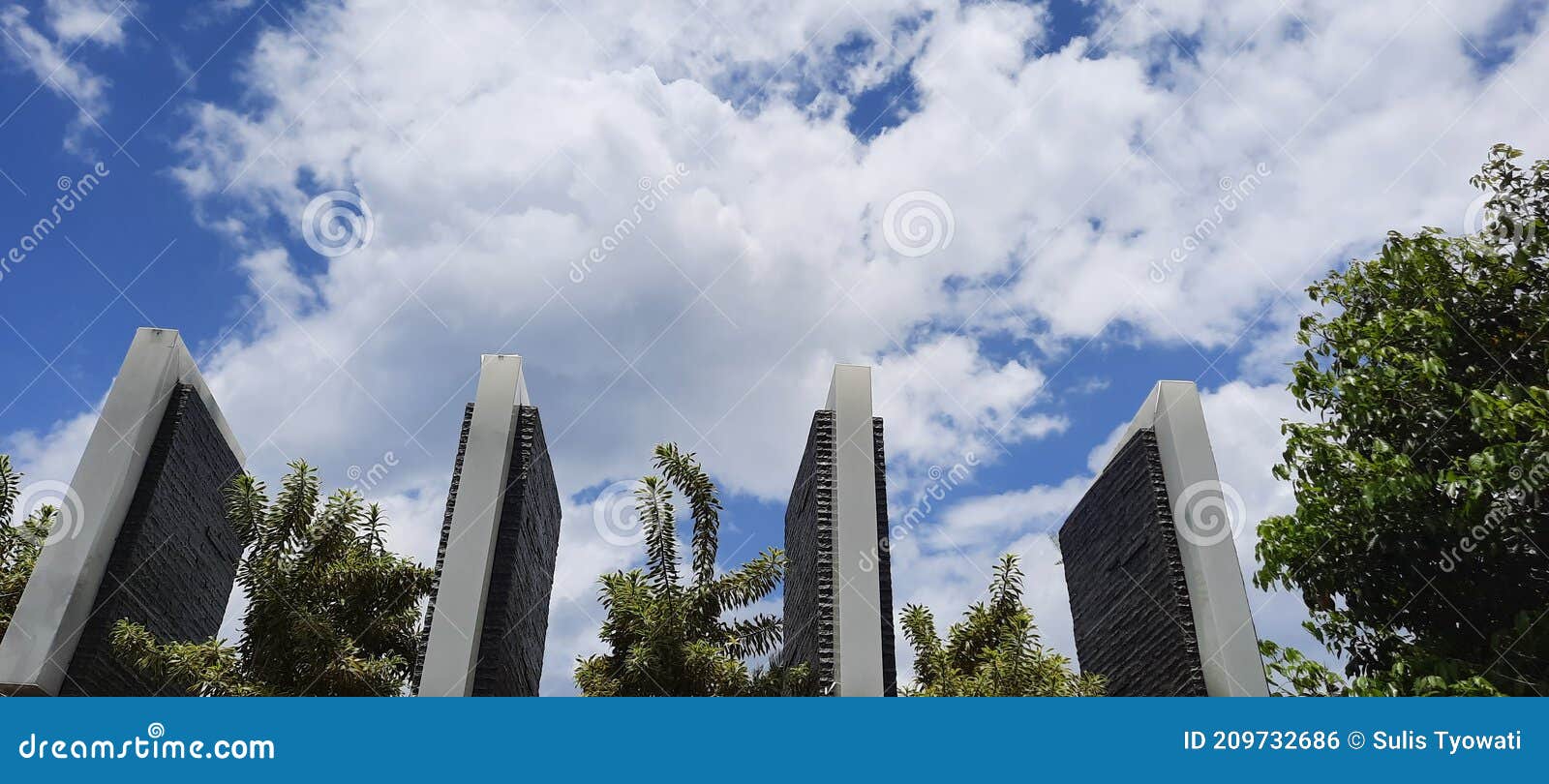 The Combination of Beautiful Pillars and Beautiful Sky and Clouds ...