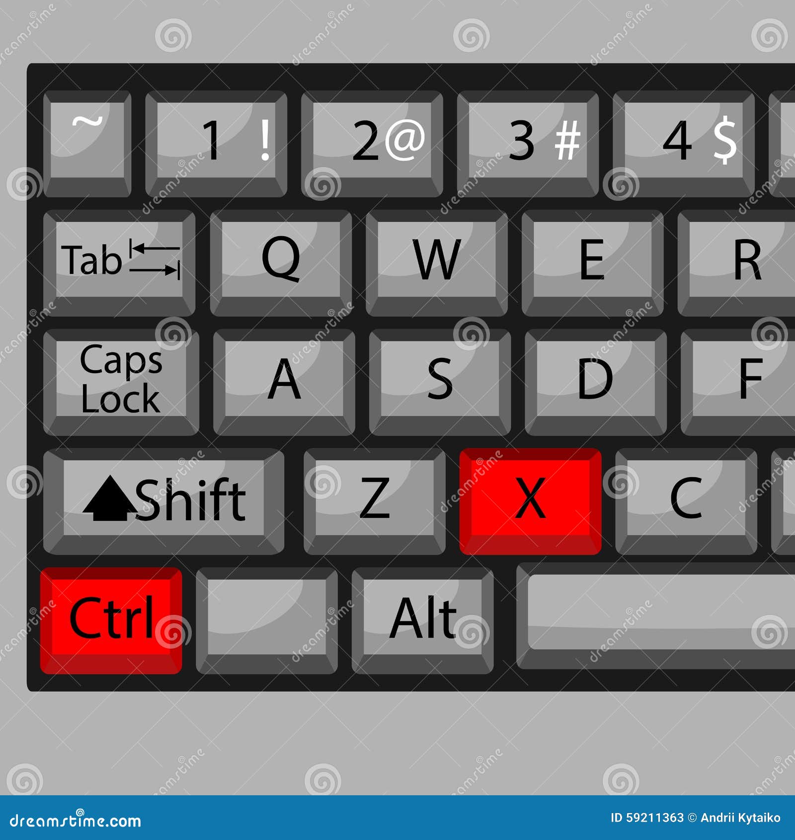 Combination of Buttons To Cut Stock Illustration - Illustration of ...