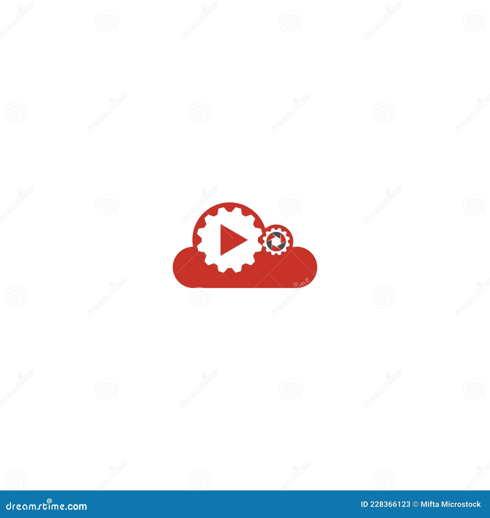 Combination of Cloud and Gear Logo Design Vector Stock Vector ...