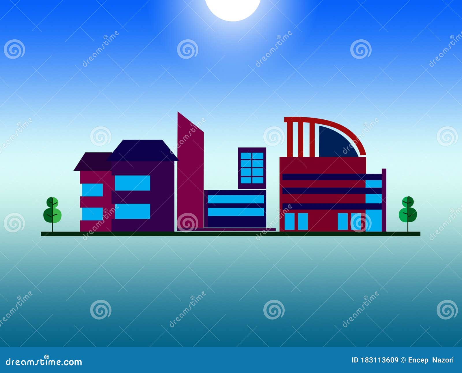 Combination of Colours in Different Objects Stock Illustration ...