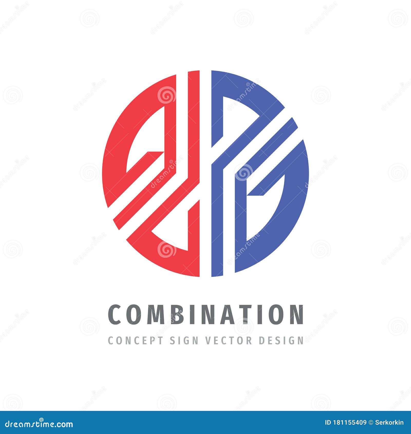 Combination Concept Logo Template Design. Union, Cooperation ...