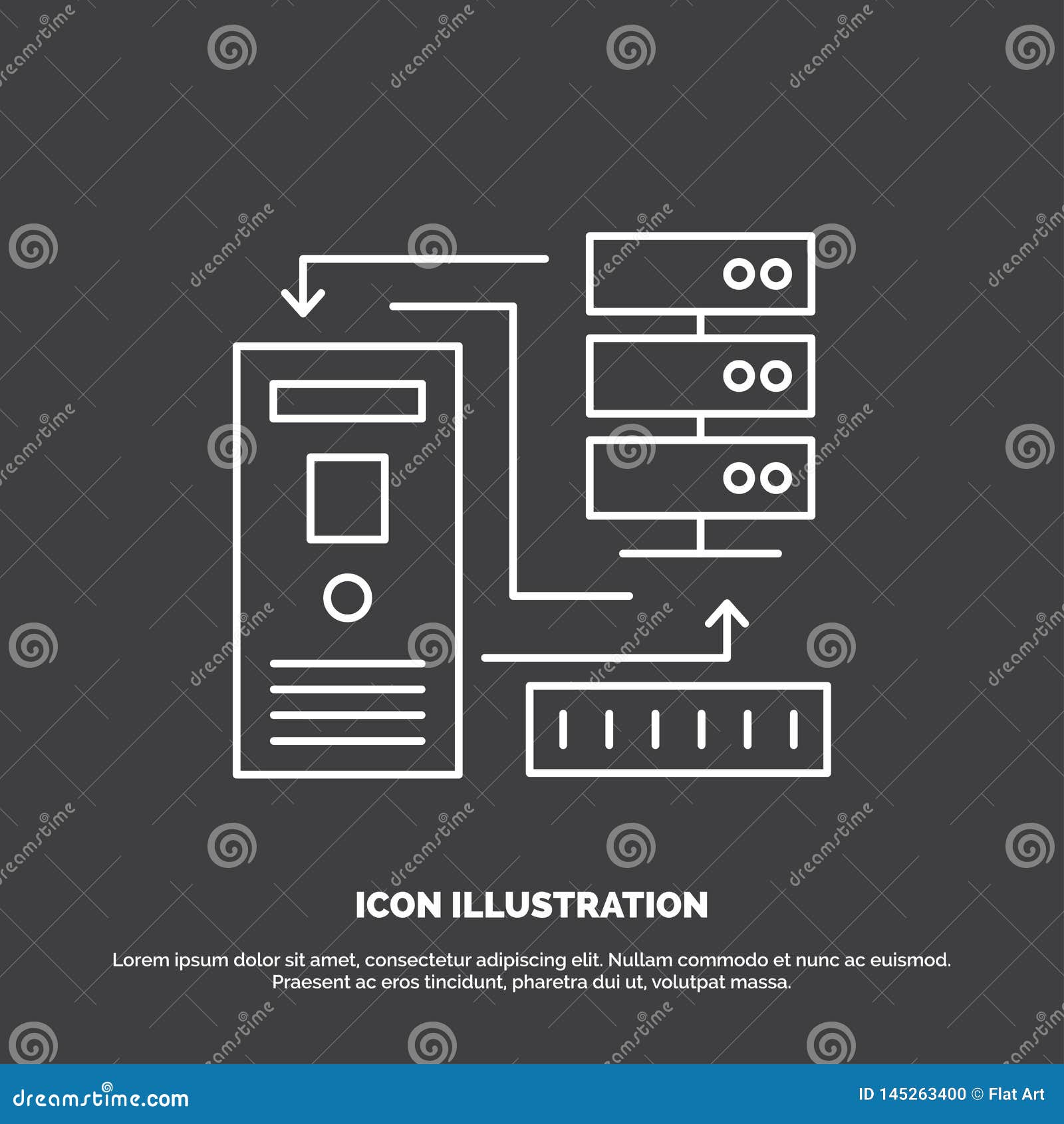 Combination Data Database Electronic Information Icon Line Vector Symbol For Ui And Ux