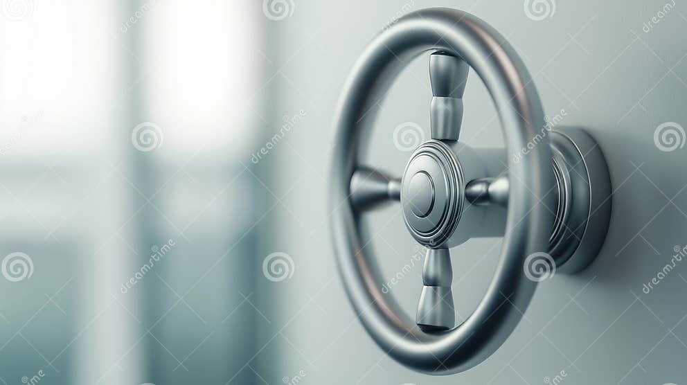 Combination Dial Lock Securing a Vault Door, Symbolizing Security ...