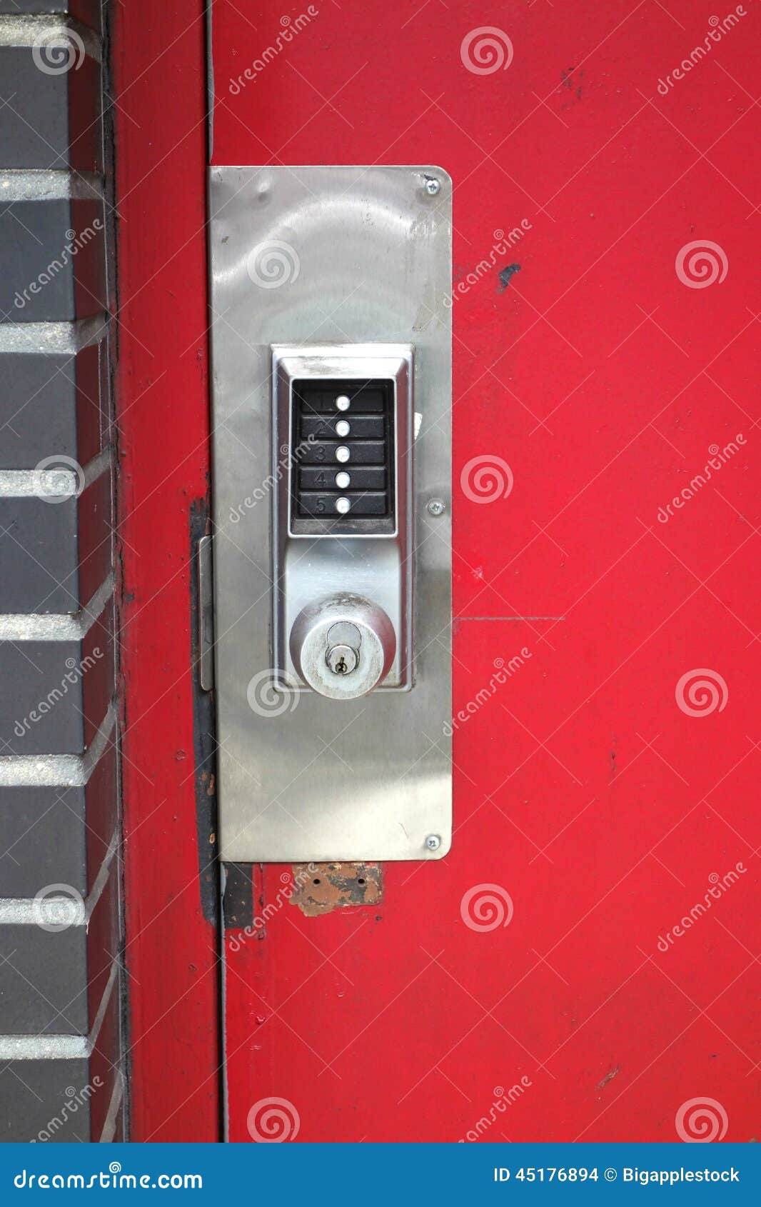 Combination Door Lock stock photo. Image of locked, door - 45176894
